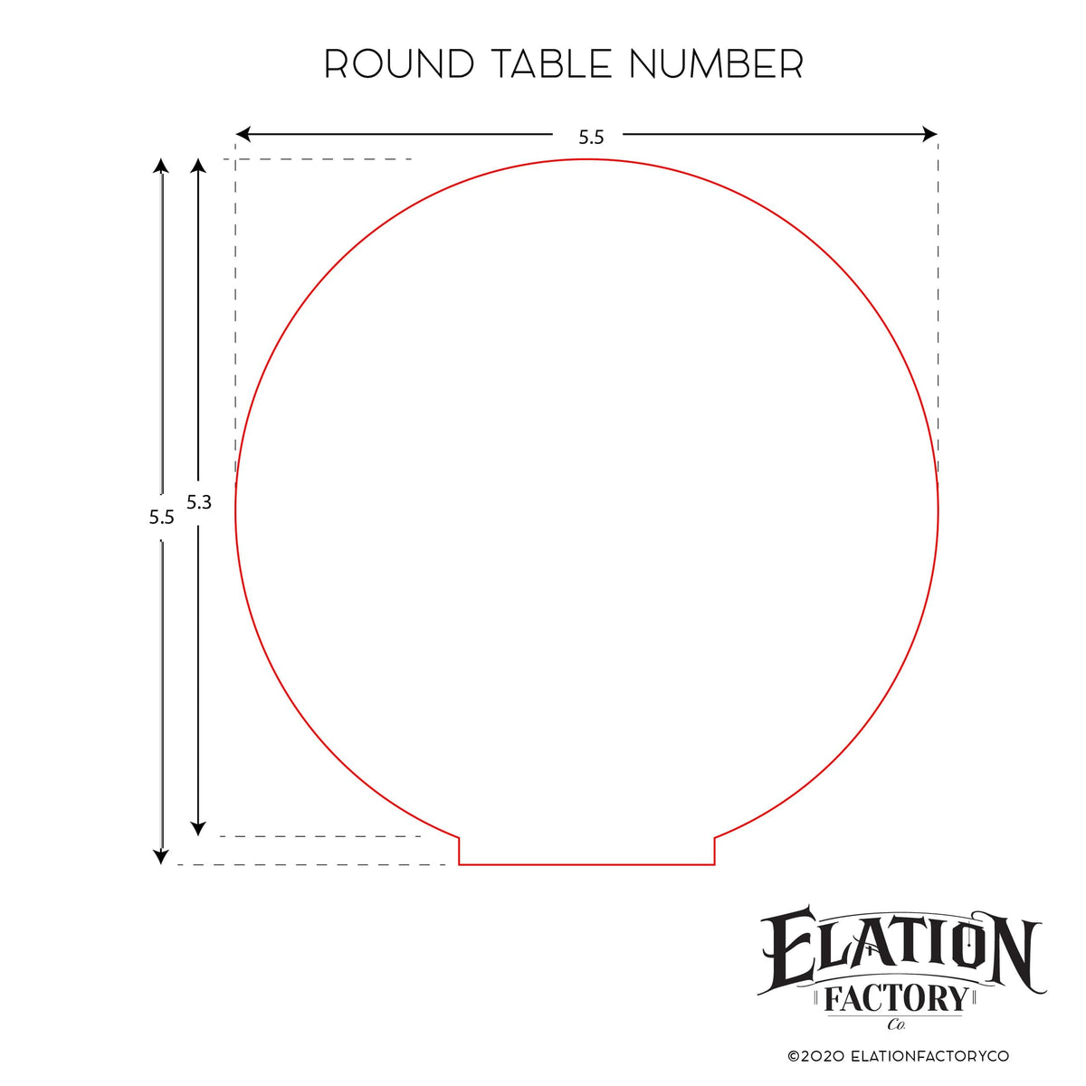 Round Custom Color Table Numbers with Stands – Elation Factory Co.