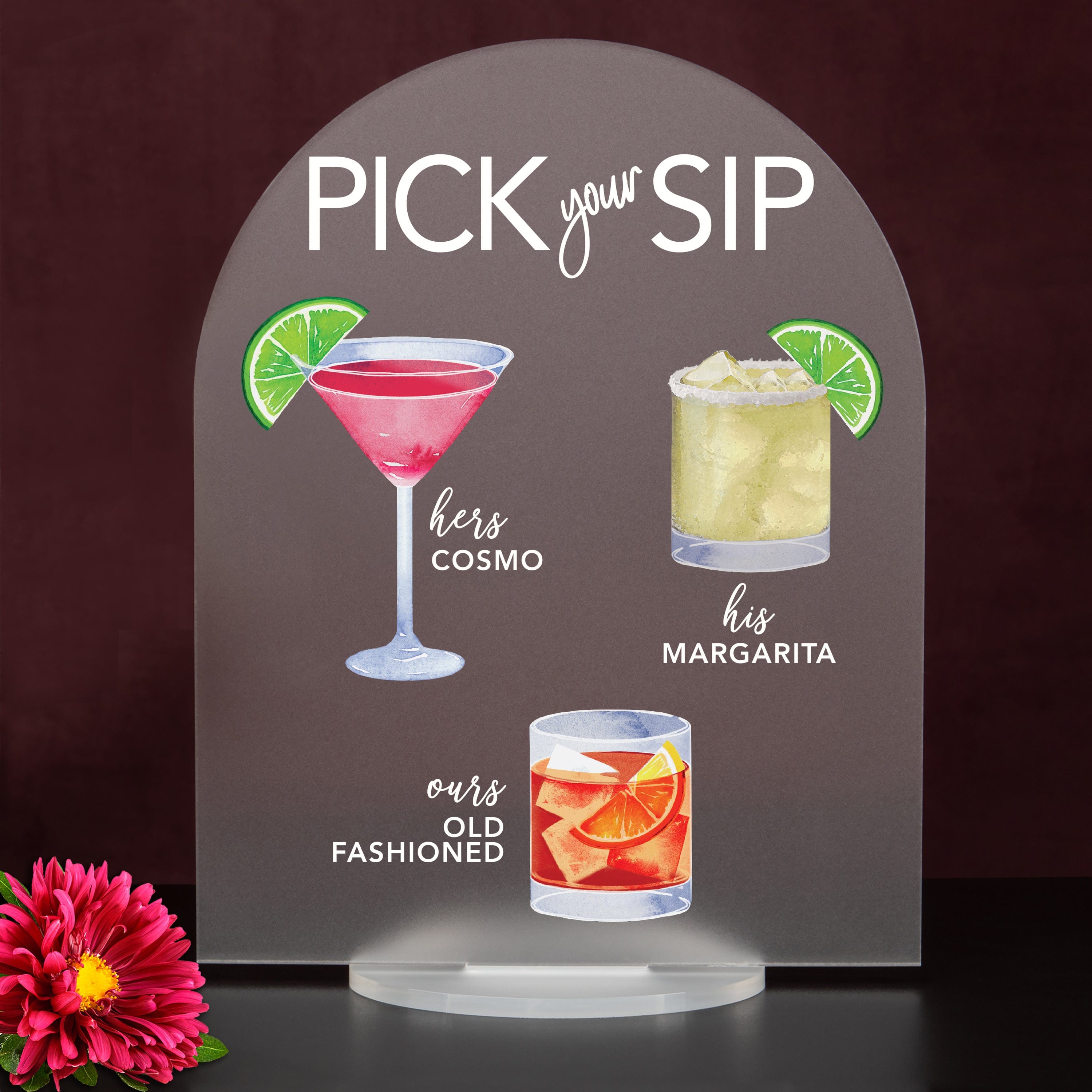 Pick Your Sip Signature Drinks! - Theirs, Hers, and His - Bar Menu Sig ...