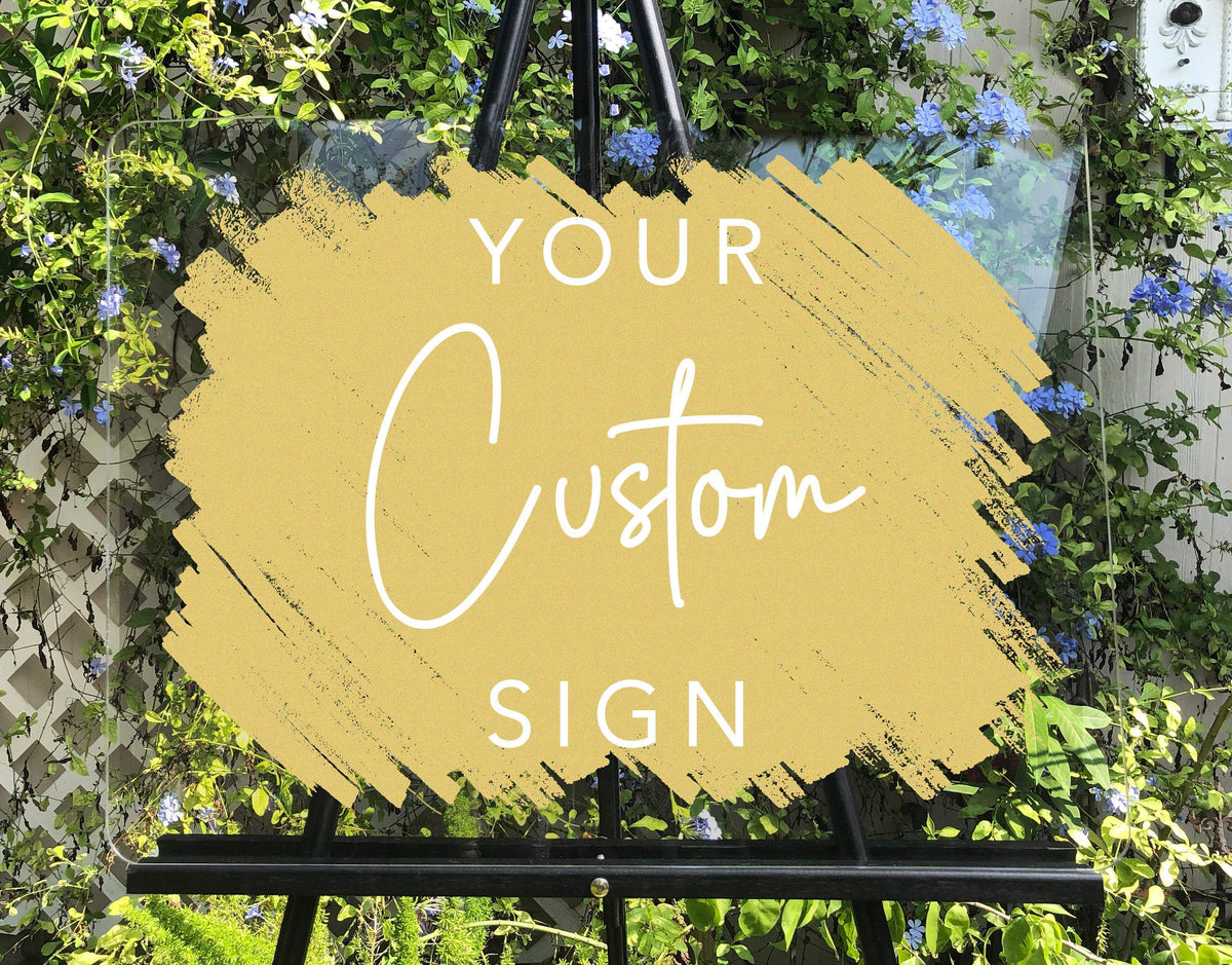Custom Large Wedding Sign, Create your own Welcome Wedding Sign! Acryl ...