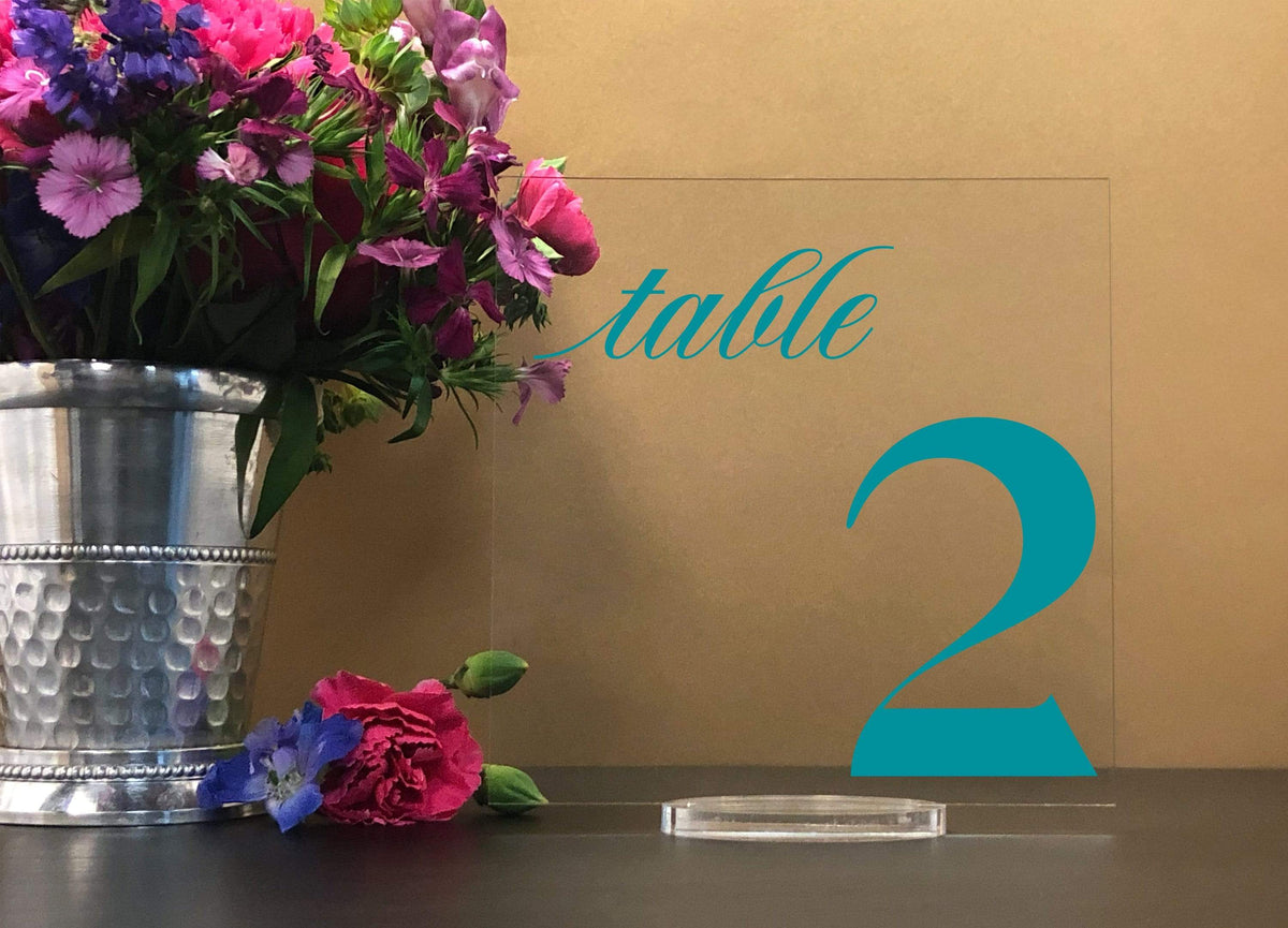 Square Custom Color Table Numbers with stand – Elation Factory Co.