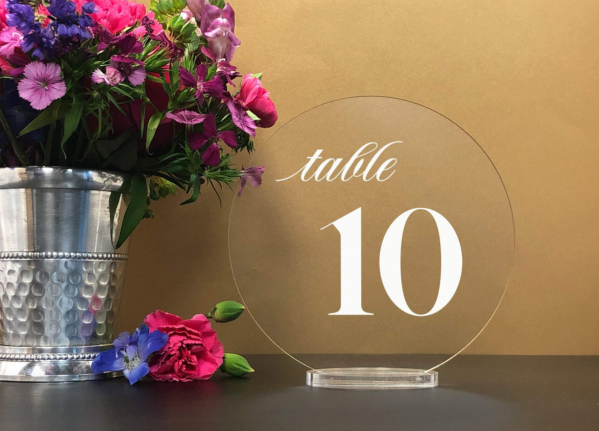 Round Table Numbers with stand – Elation Factory Co.